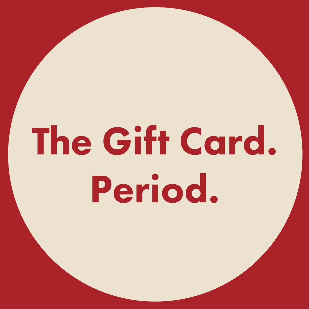 The Gift Card. Period. – The Period Company